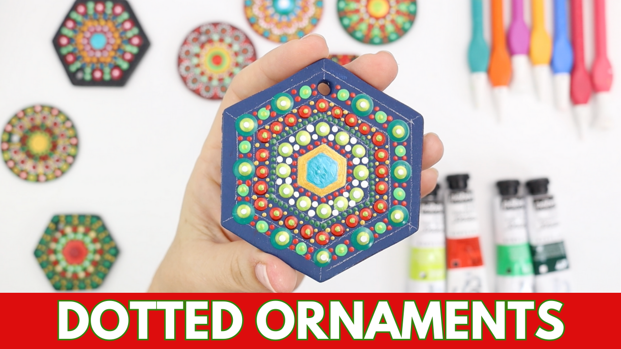 NEW Dot Mandala Hexagon Ornament Tutorial - The Dotting Center
